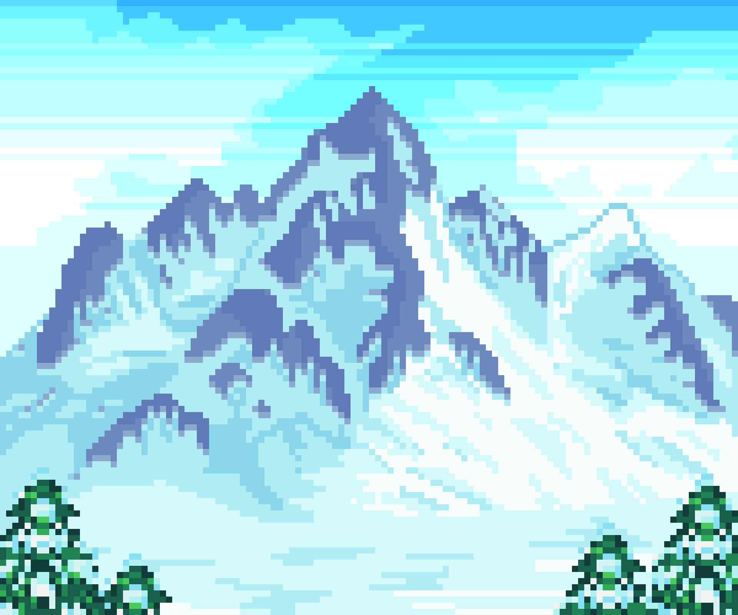 Snowcap Mountains - Daily Art Challenge - Pixilart
