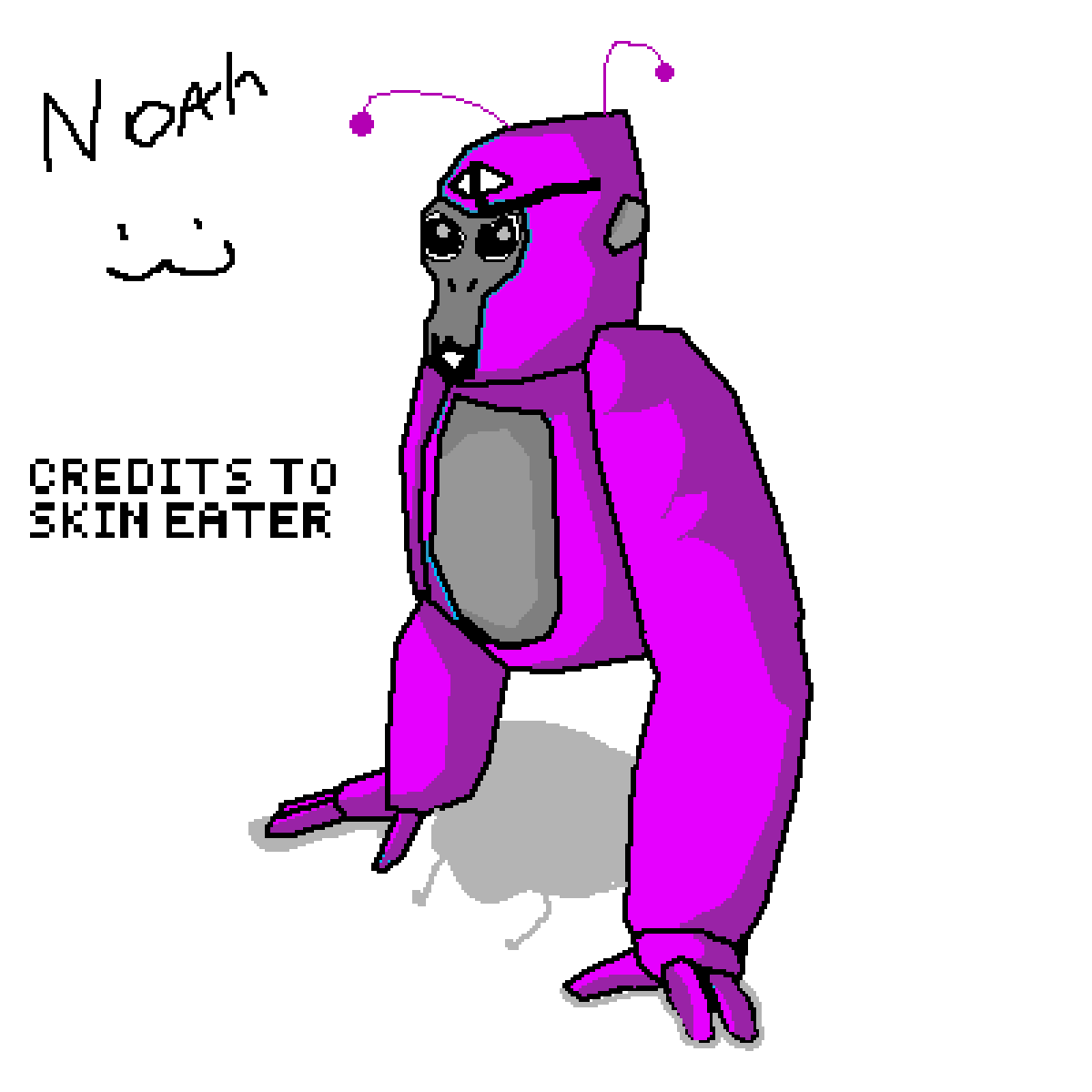 Pixilart - gorilla tag monke alien by DTK-FIRE