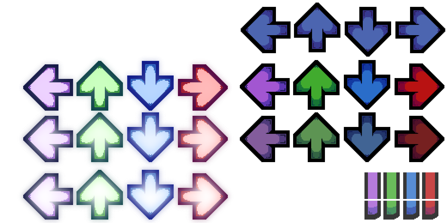 Pixilart - Custom Arrows (Unused Sprites) by BlueboxDude