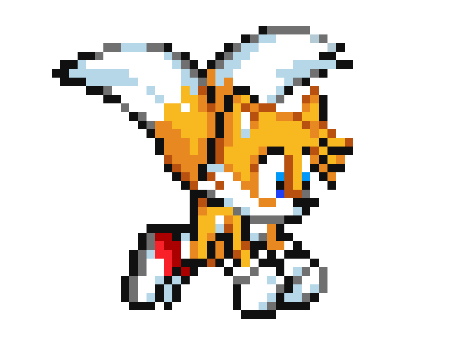 Pixilart - Sonic Advance Tails Flying by PixelFox16