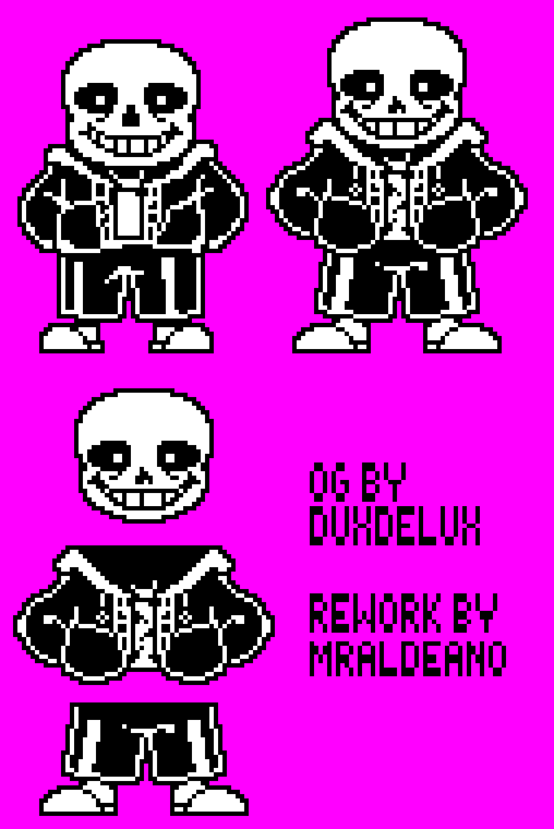 Pixilart - Undertale Sans sprite rework by Mraldeano