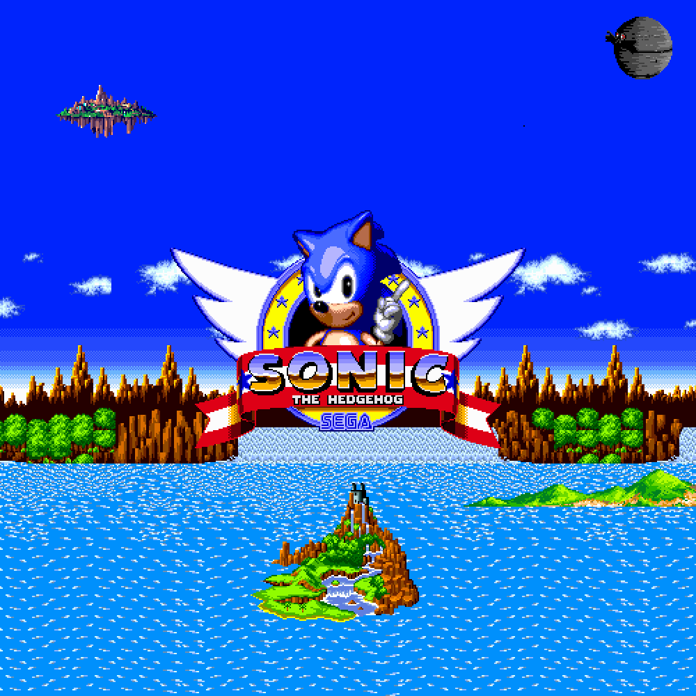 Pixilart - Just a Sonic title screen... by Felipebsaga