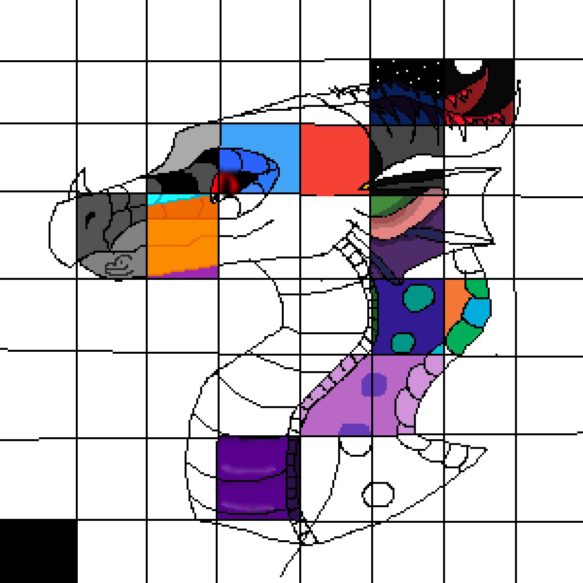 Pixilart - Color in a square of this rainwing 5 - 22 - 2025 by Kadethebro37