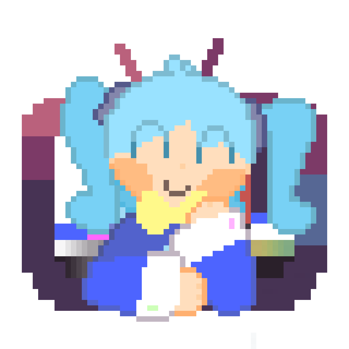 Pixilart - static ft. miku badge by can-skibidi