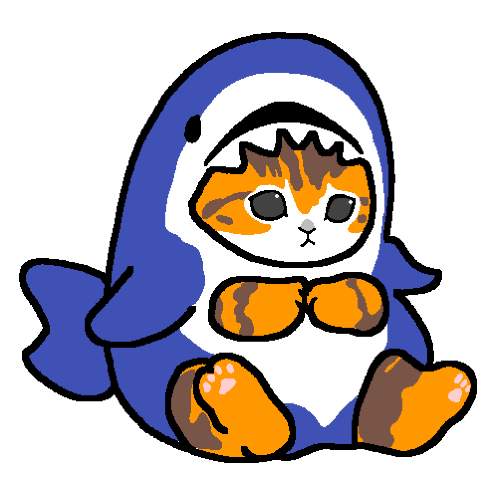 Pixilart - Cute shark cat by Peechyy