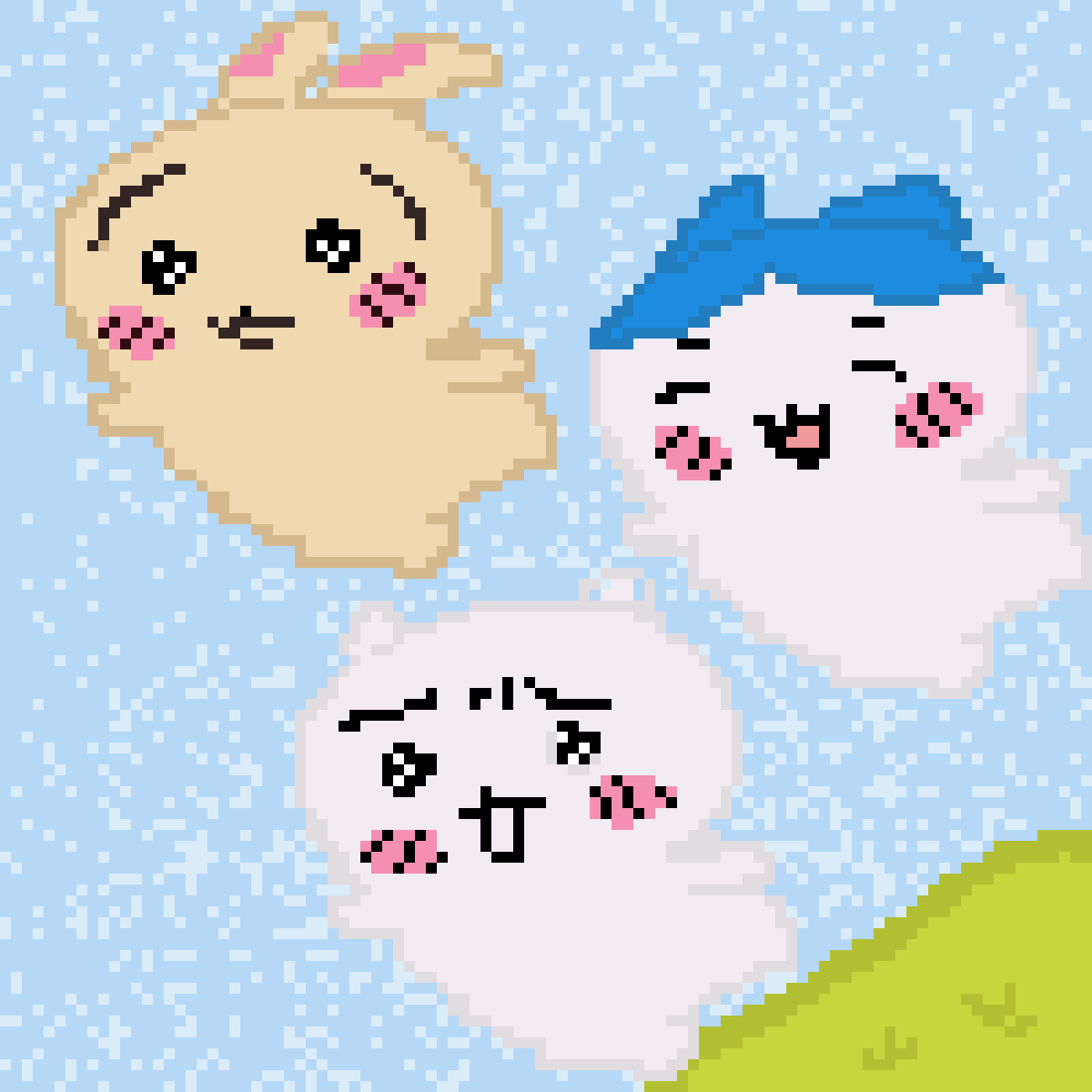 Pixilart - usagi hachi and chiikawa by realusagi