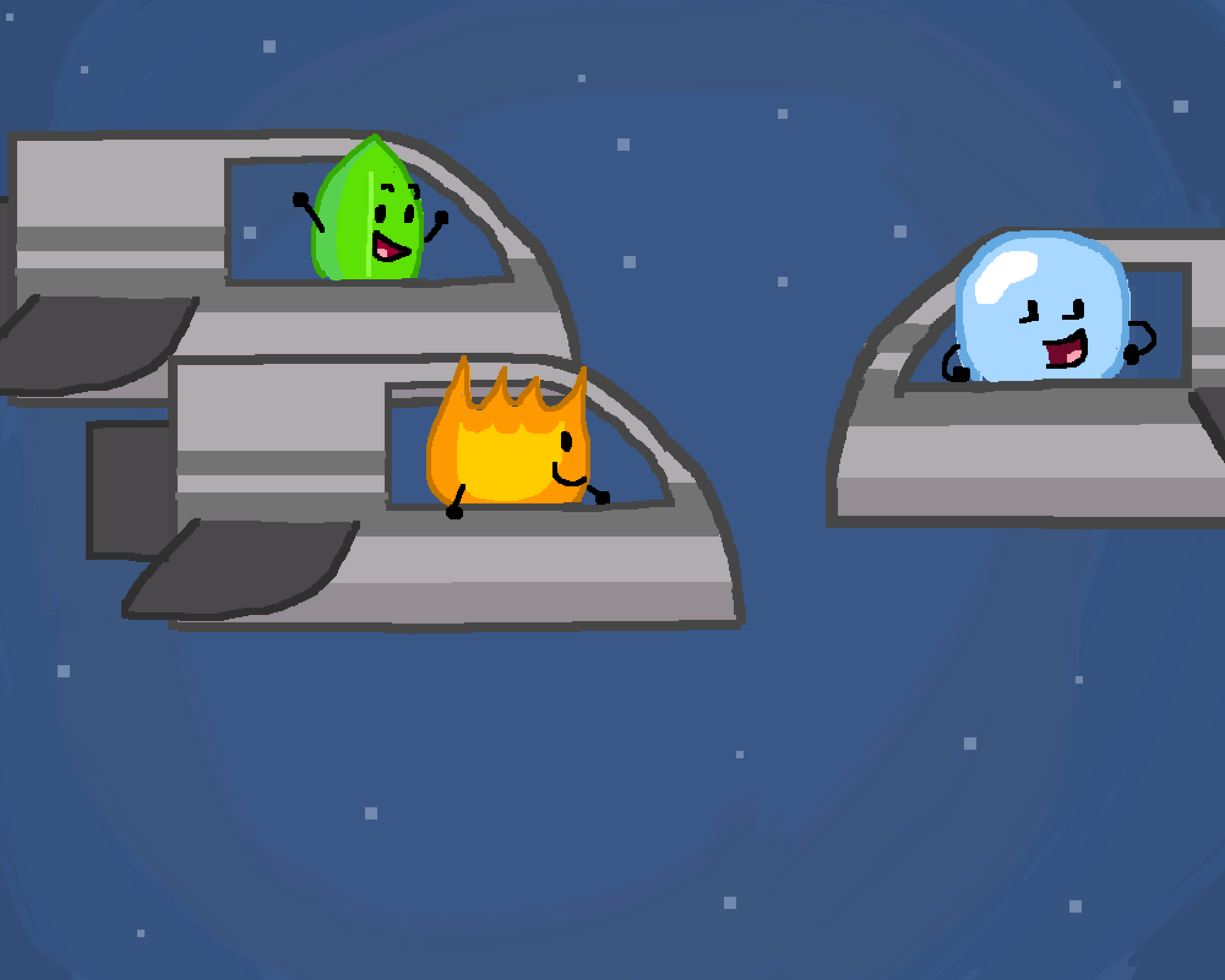 Pixilart - Galactic Ships from BFDI! by BFDIFourPencil