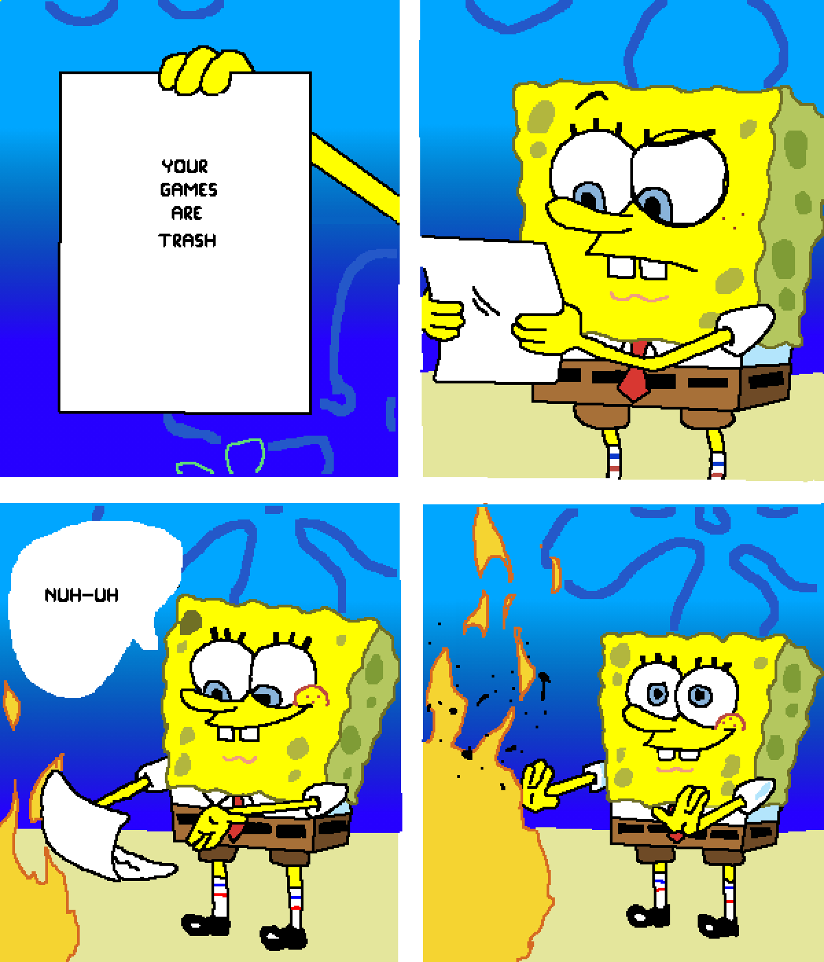 Pixilart - SpongeBob Meme Template (edited to look newer) by Sonic-1-Fan