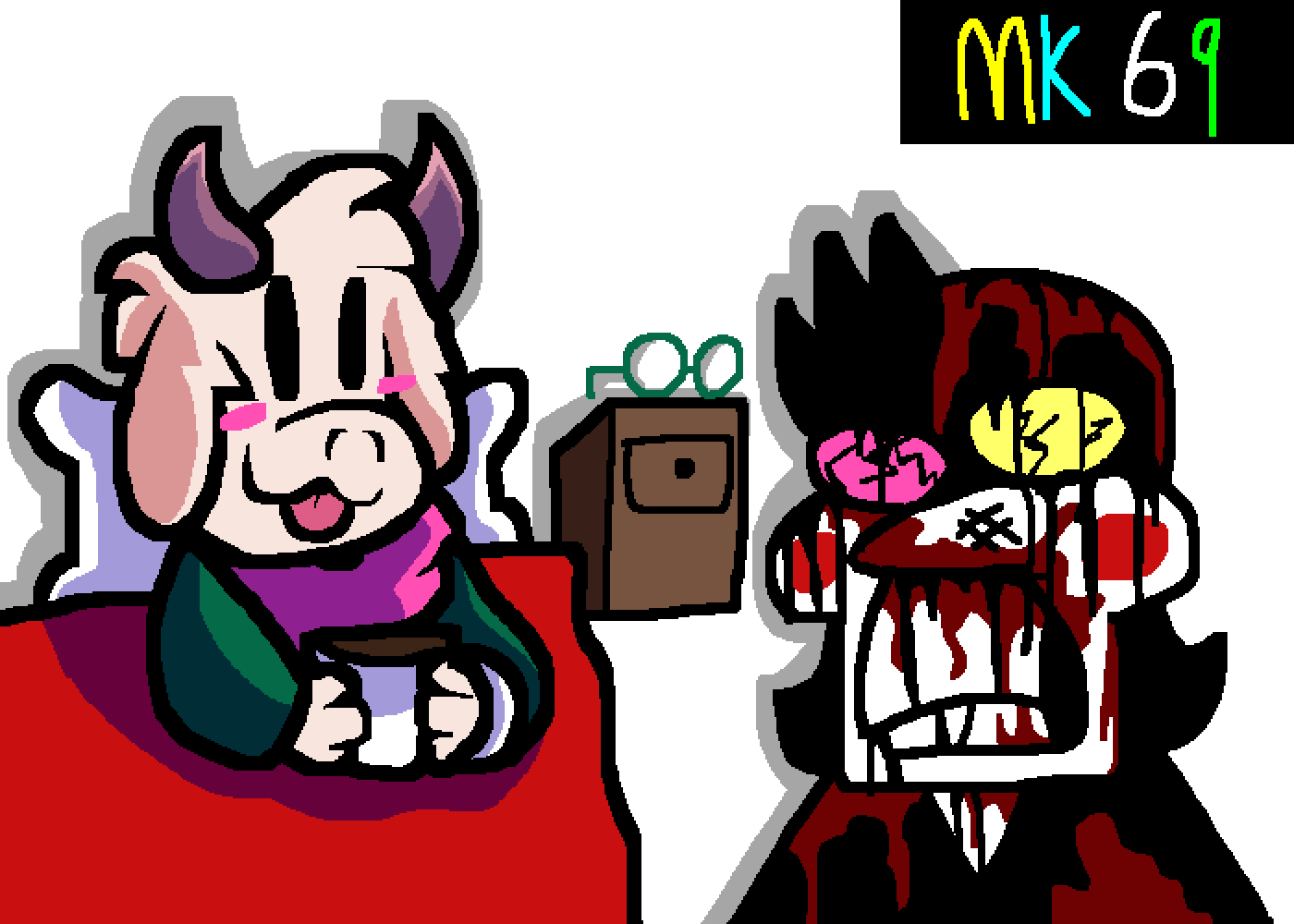 Pixilart - Ralsei plush vs Spamton plush by MemeKing69