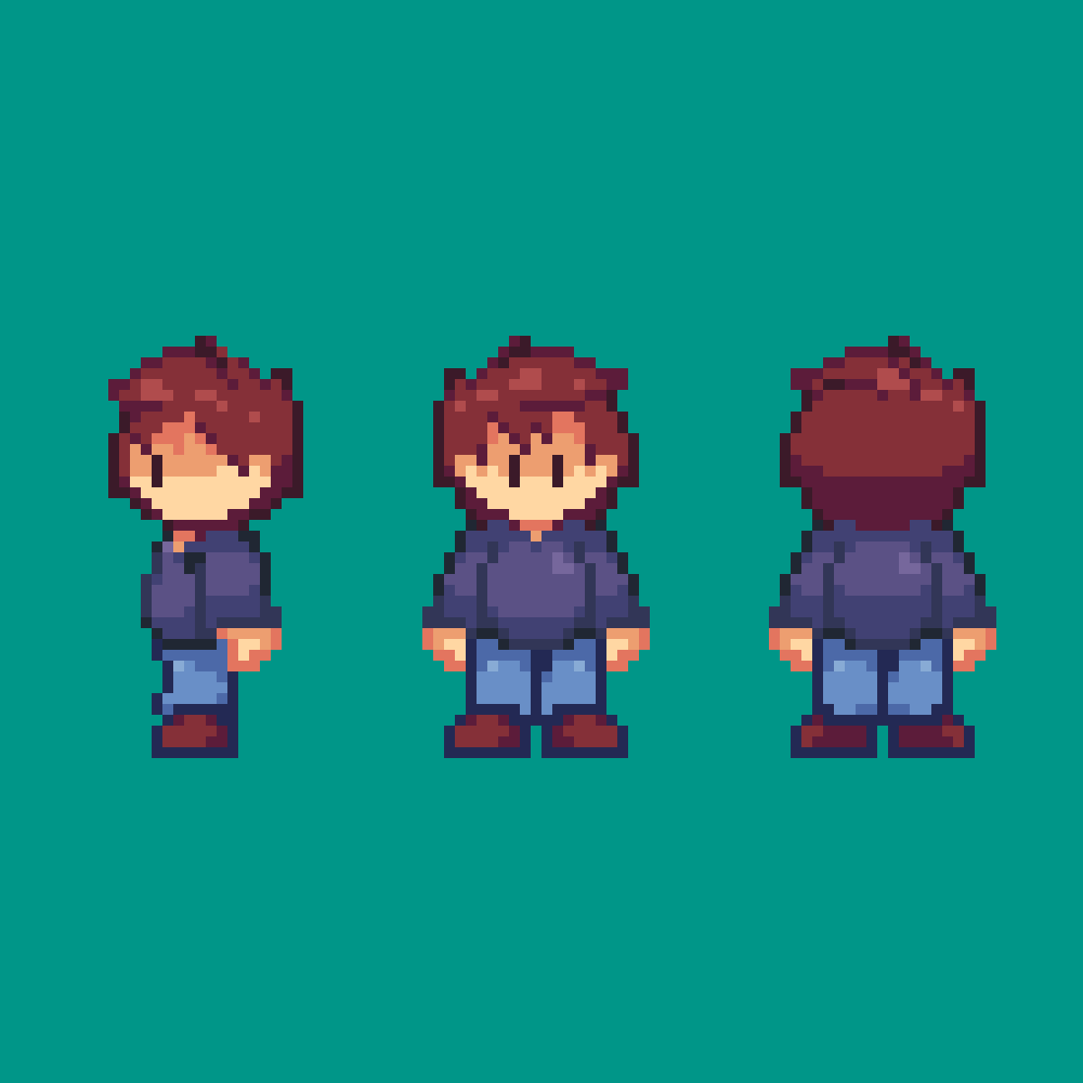 Pixilart - Evan walk cycle by BlueboxDude