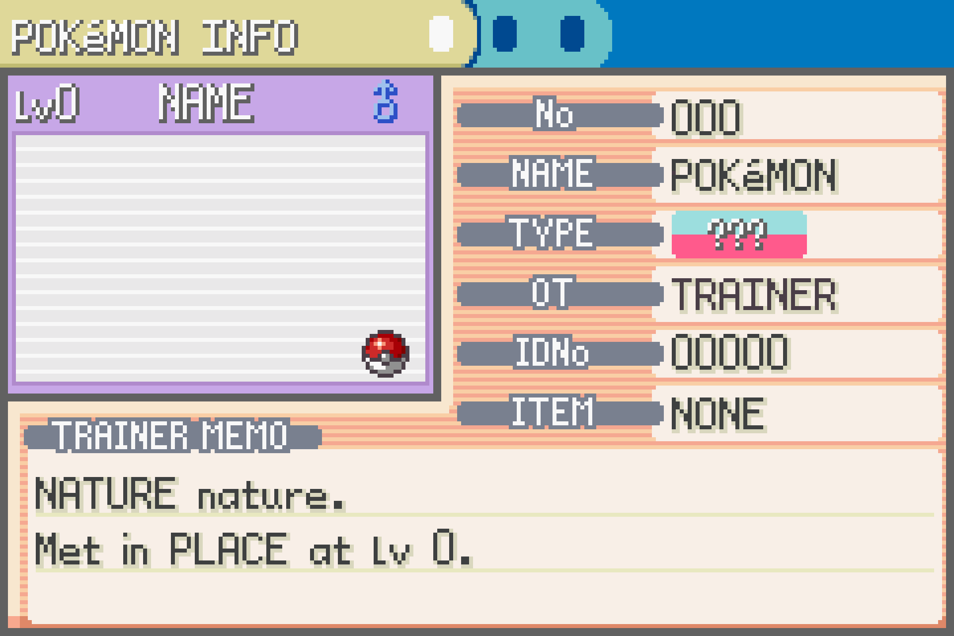Pixilart - Pokemon Summary Template ! by heetothehaw