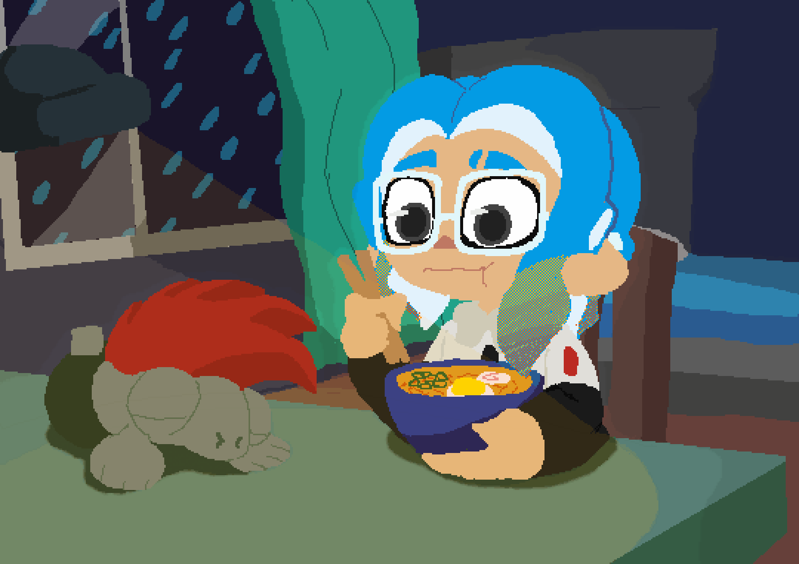 Pixilart - Midnight snack (lo-fi) by Enderslash-alt