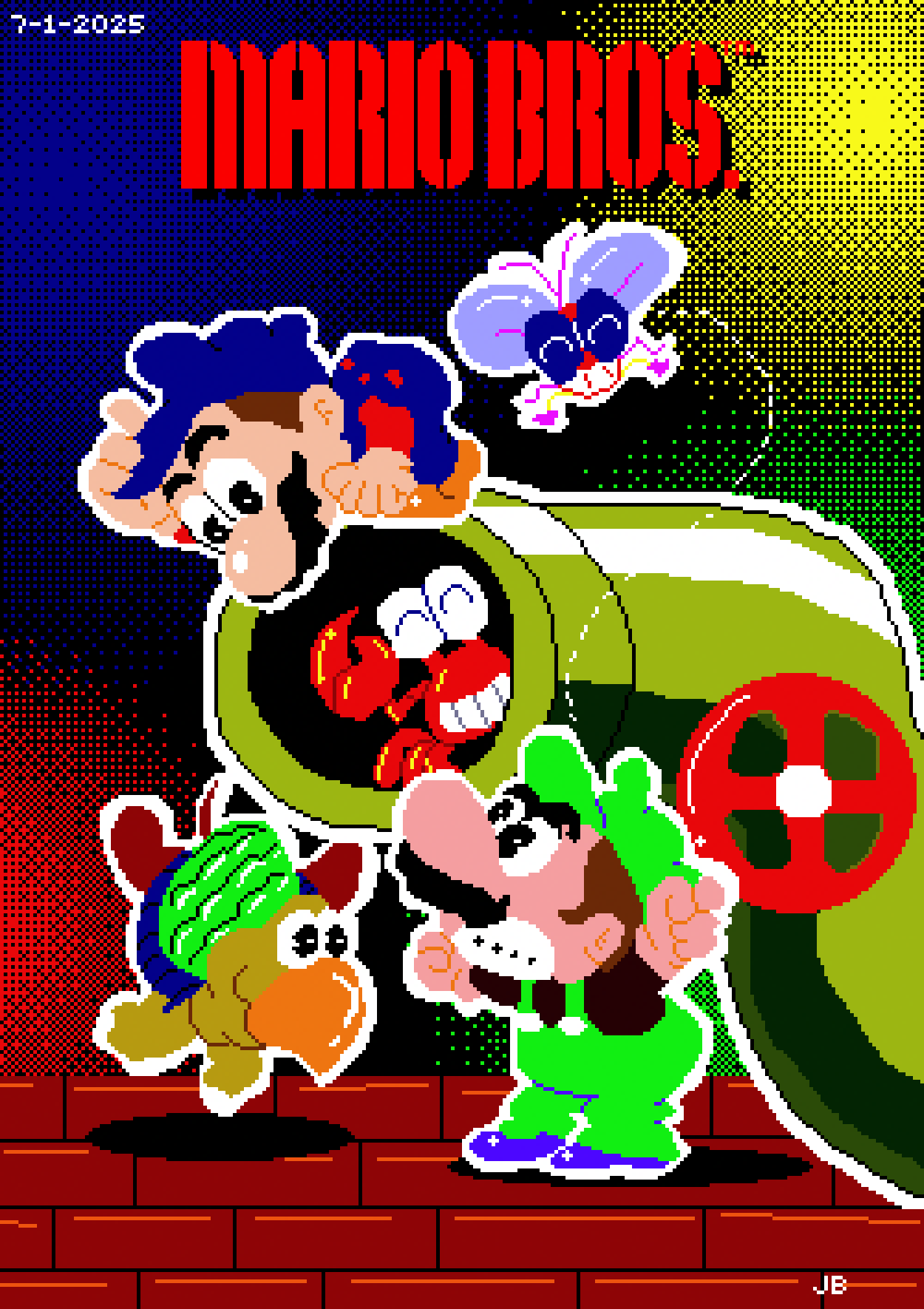 Pixilart - Mario Bros by Popstarbird25