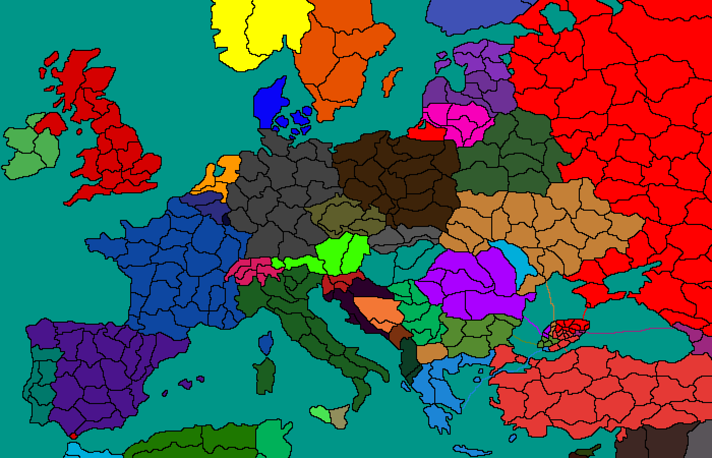 Pixilart - HOI4 2025 Map with my own Island with the land divied by ...