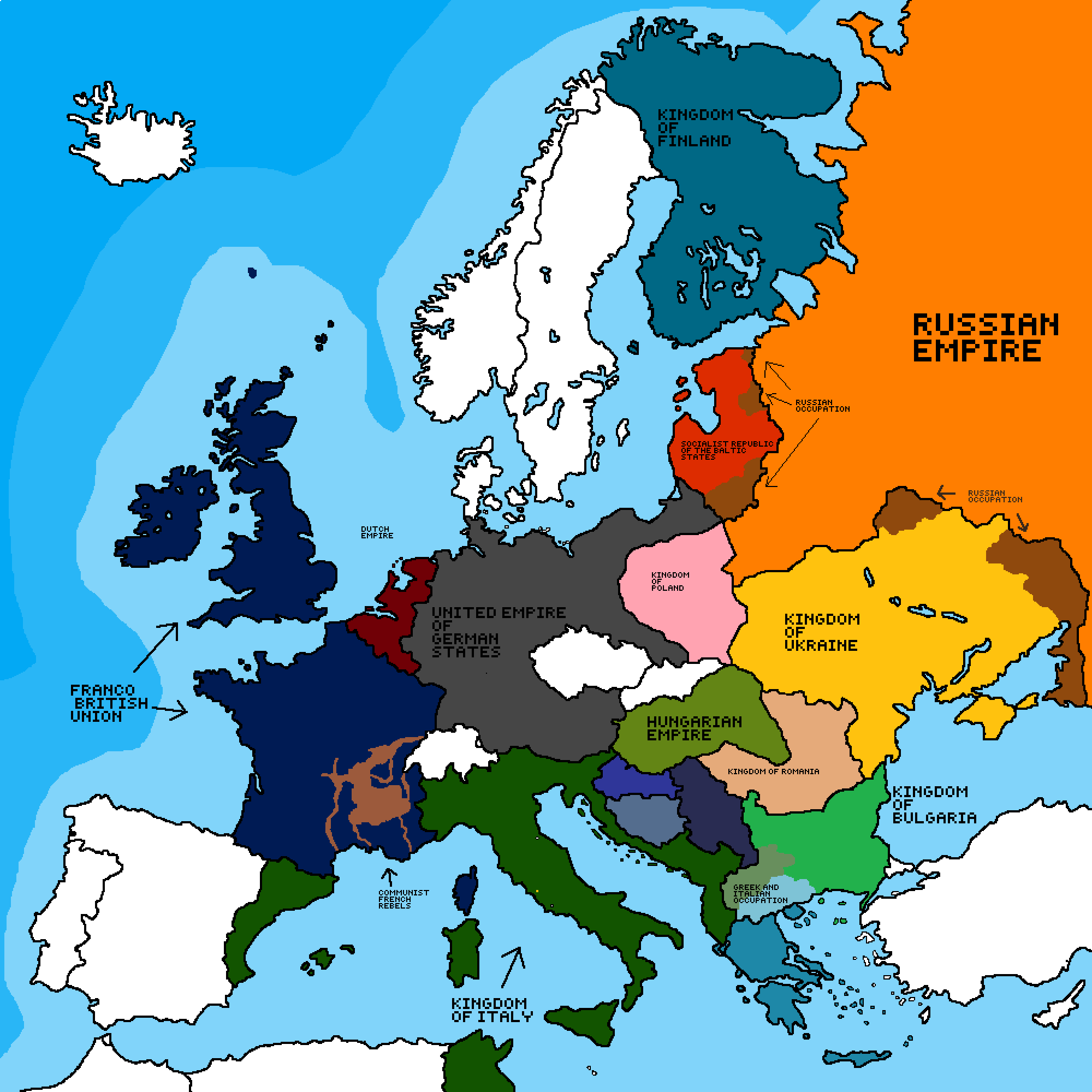 Pixilart - alt map of europe by Bbox