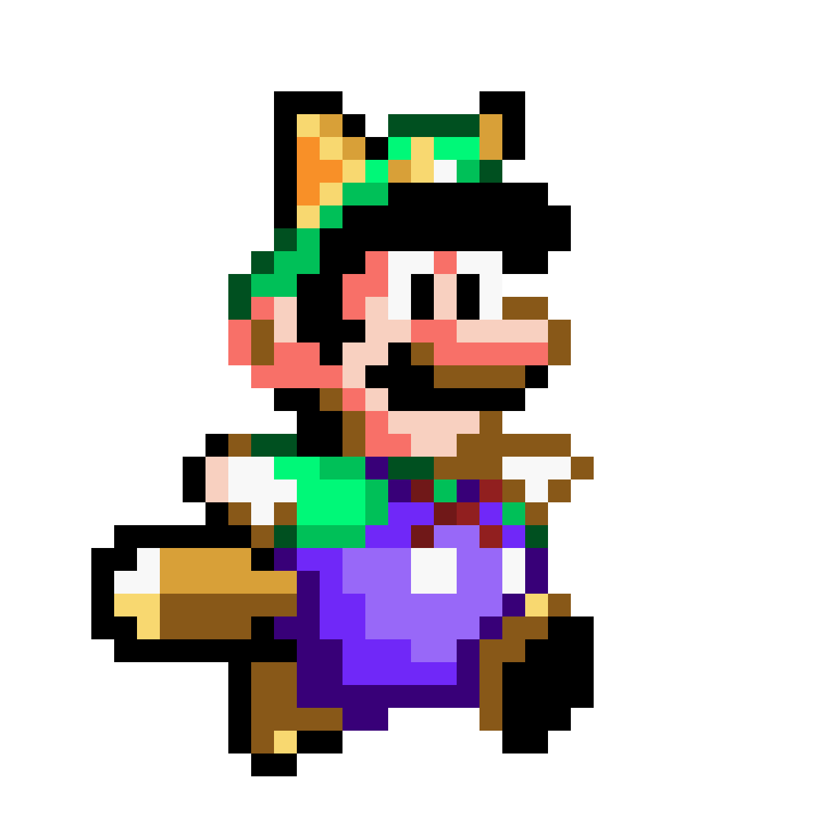 Pixilart - SMW Clone Luigi Running by PixelFox16