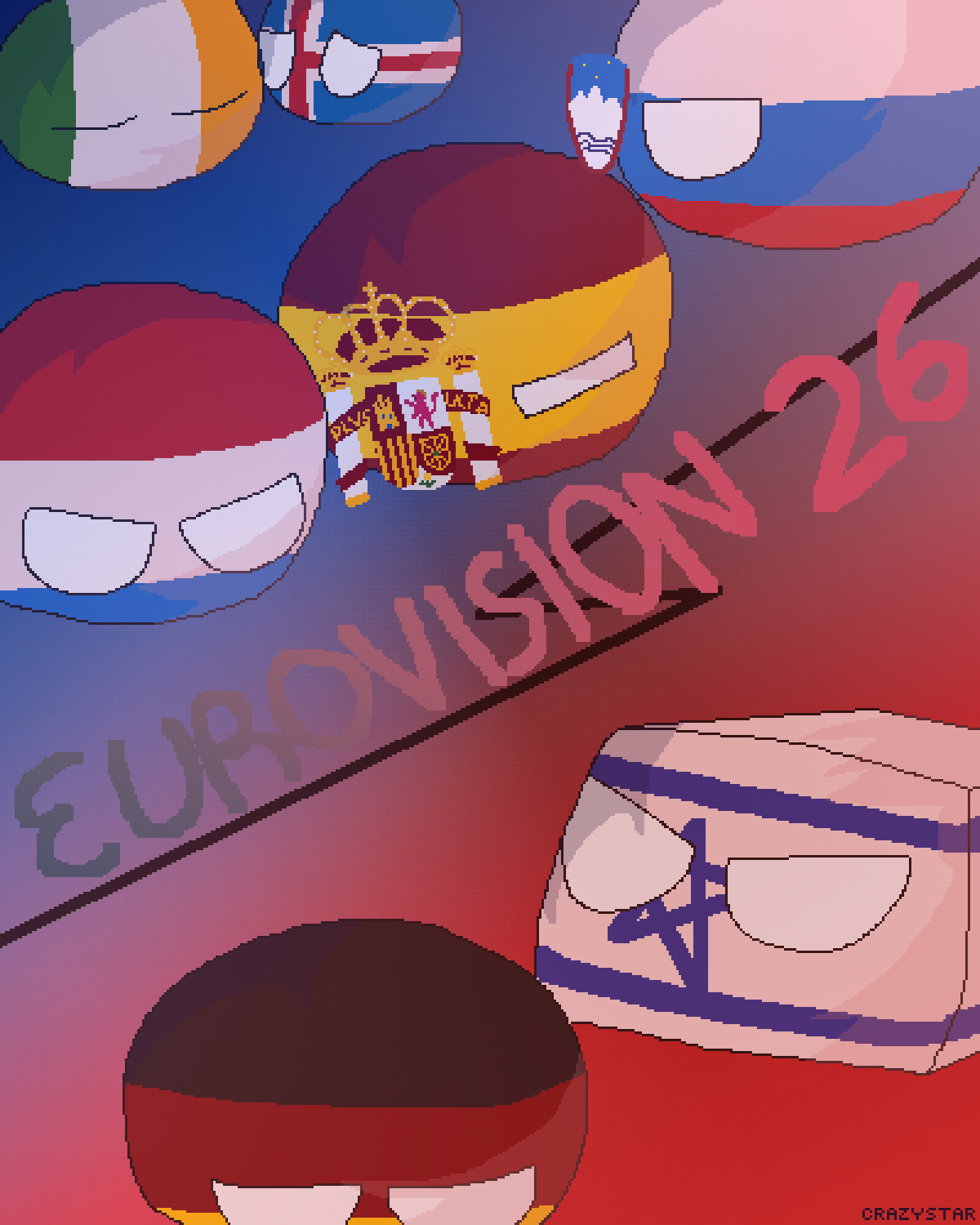 Pixilart - Eurovision 2026? (Countryballs) by CrazyStar009