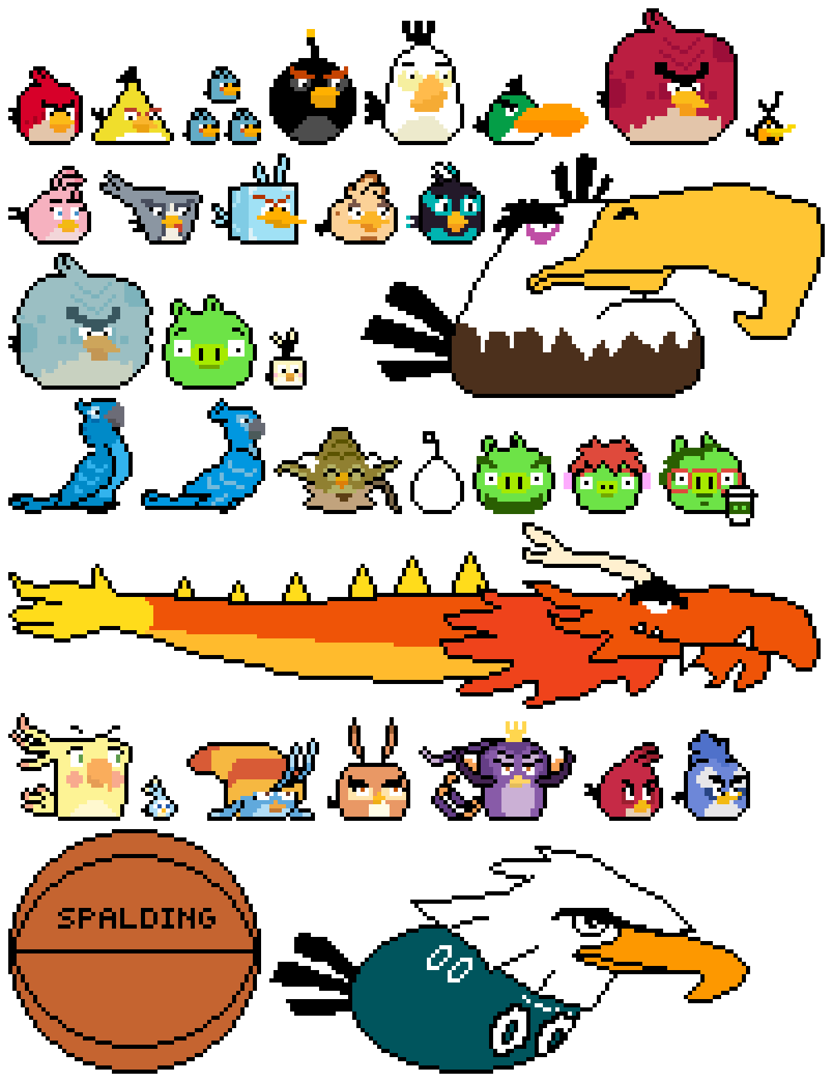 Pixilart - Angry Birds Pixel Art Sprites Jan 2026 by WiiFyneLM