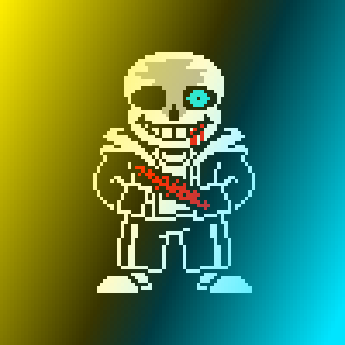 Pixilart - undertale betrayer sans phase 3 by HaunterV