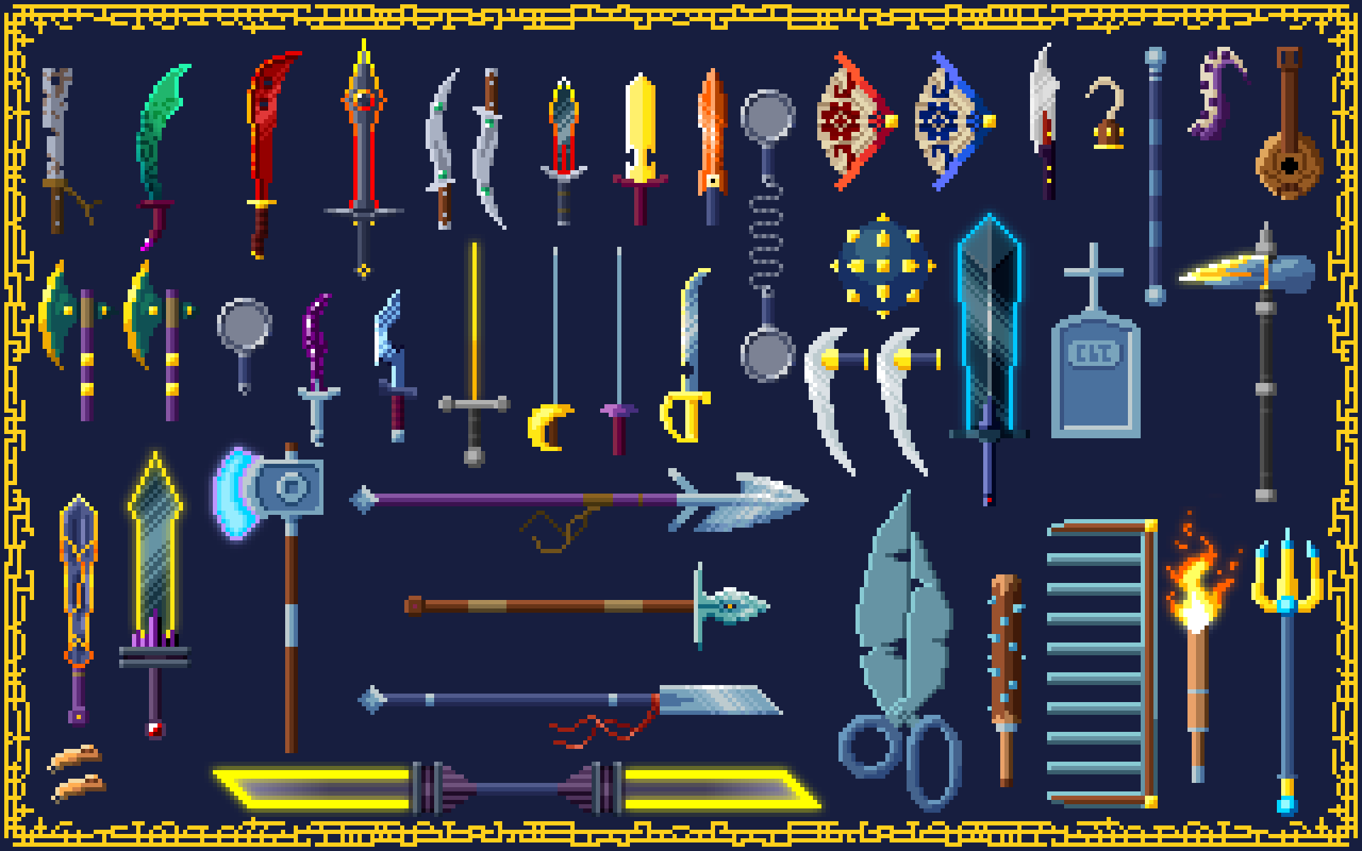 Pixilart - Dead Cells Melee Weapons by WispArt