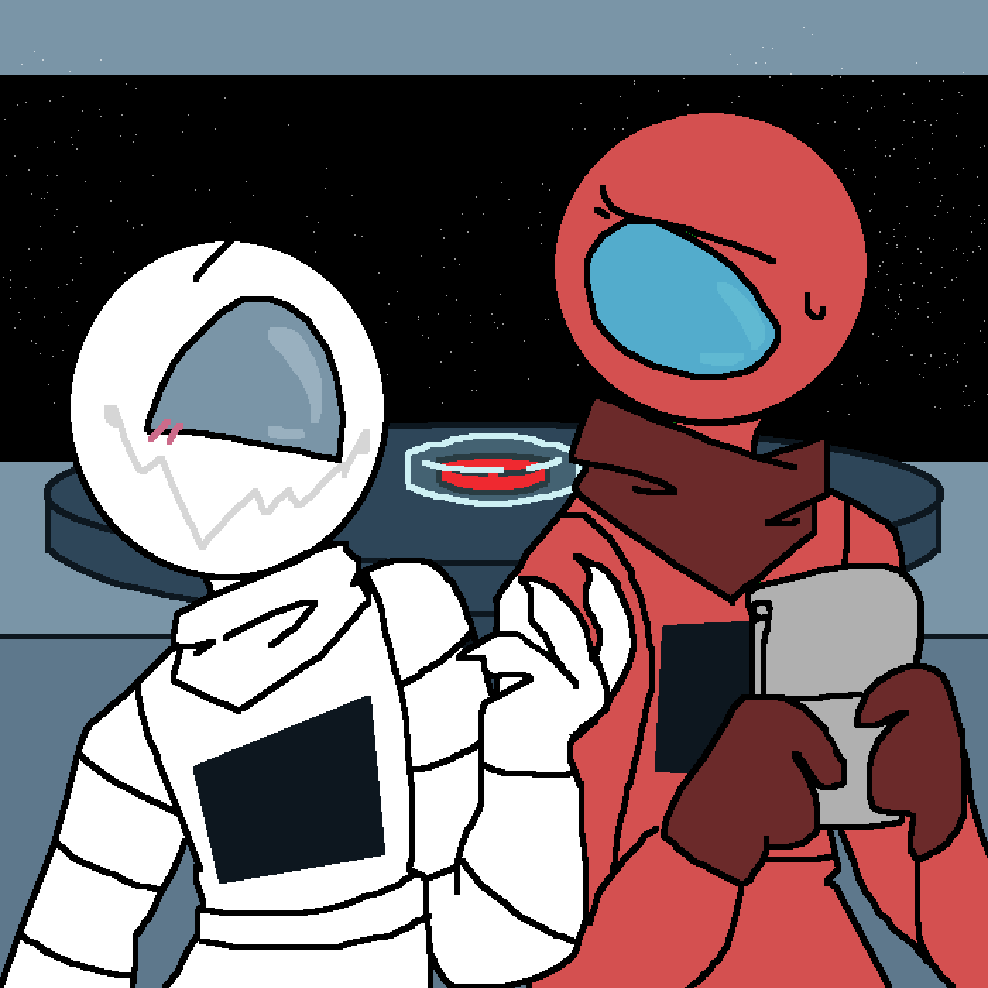 Pixilart - New Friends AMONG US BASE by TiredNgayz