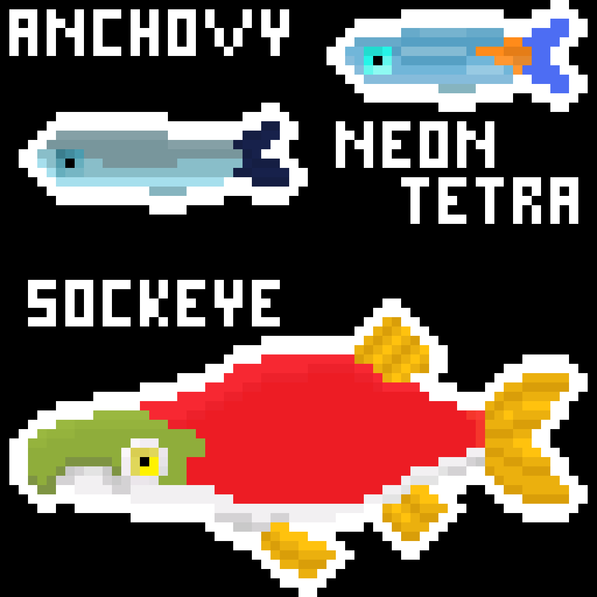 Pixilart - Fish sprites by AmWaffle