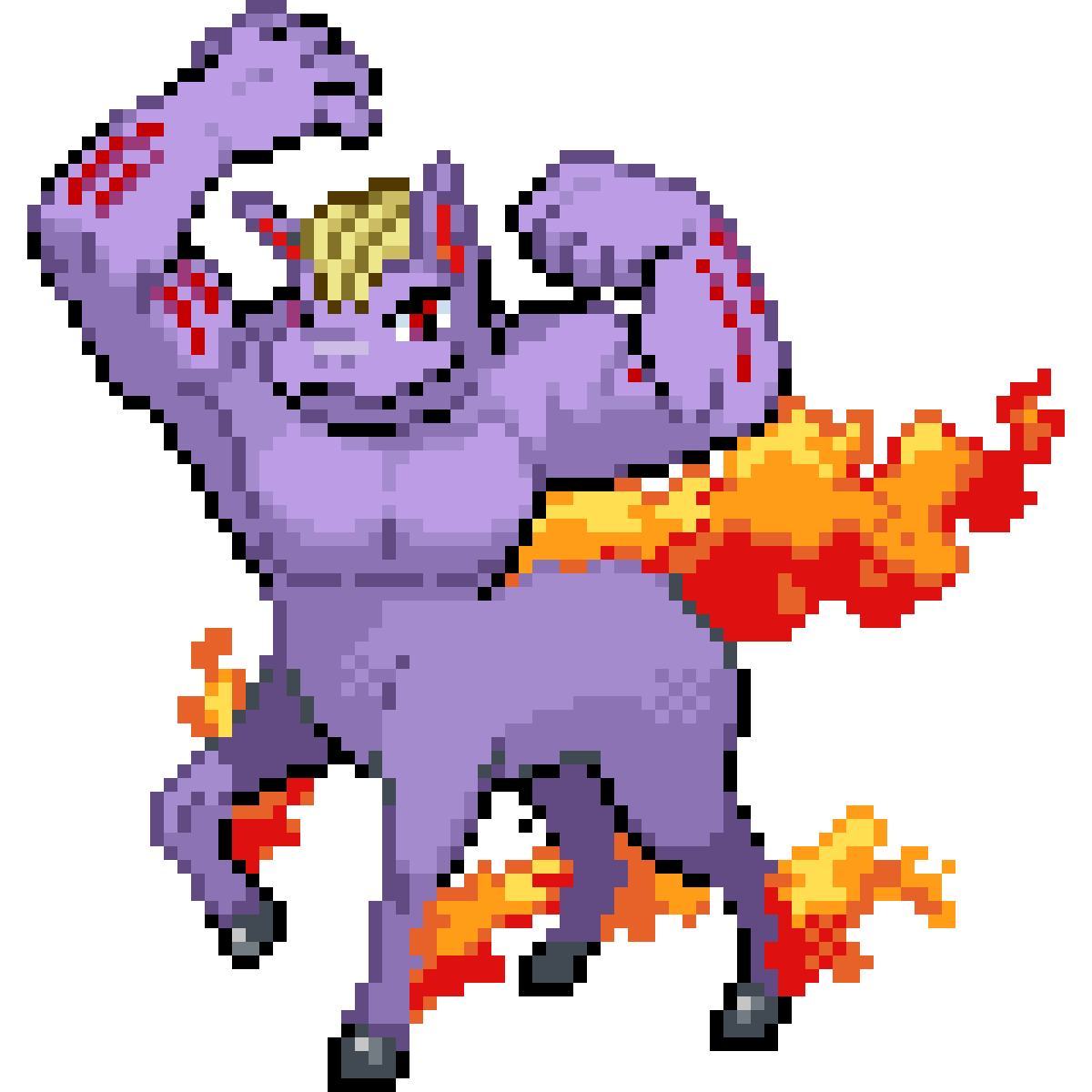 Pixilart - Rapidash/Machoke Fusion by Corcan
