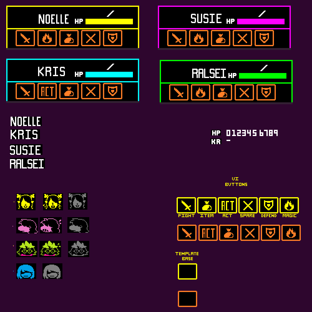 Pixilart - Deltarune Battle menu Base 1.00 by Noell1kt