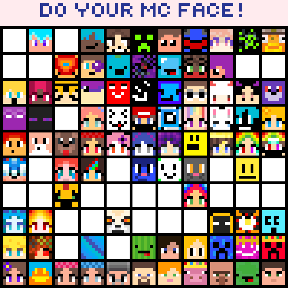 Pixilart - Draw Your MC Face! by JASON1THETEAM