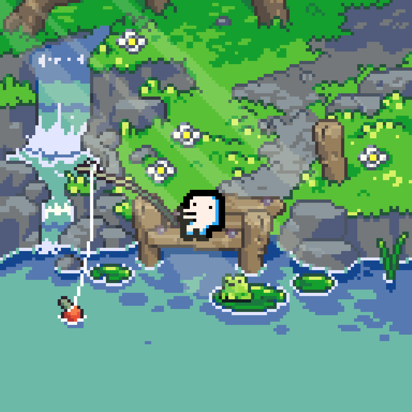 Pixilart - Little fella goes fishing by TheCapCap
