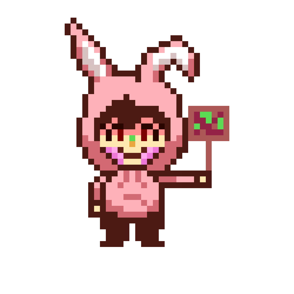 Pixilart - Chara Wearing a Bunny Suit by MOONLORD555