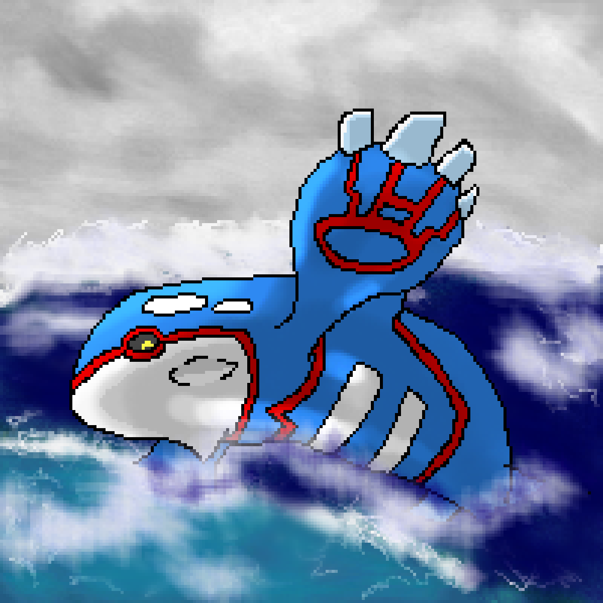 Pixilart - kyogre by ethandude5432