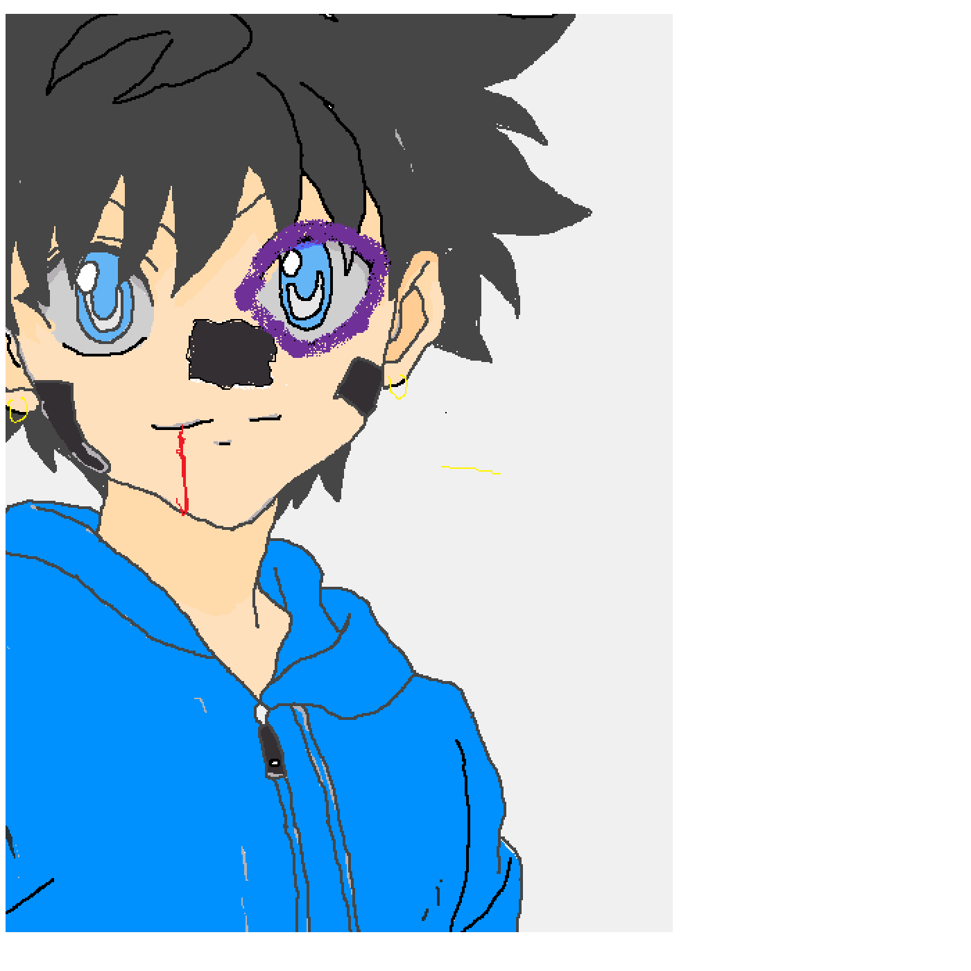 Pixilart - Killua Zoldyck Base by lily1234lily-l