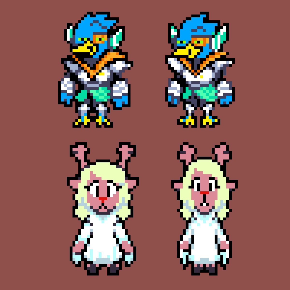 Pixilart - Noelle and Berdly remakes by BlueboxDude