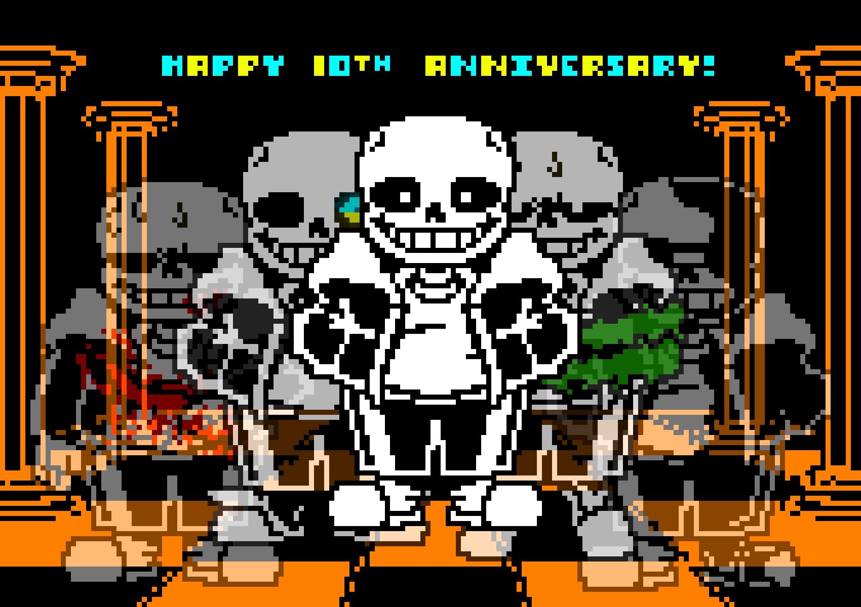 Pixilart - HAPPY 10TH ANNIVERSARY UNDERTALE!!! by Retro-Sans