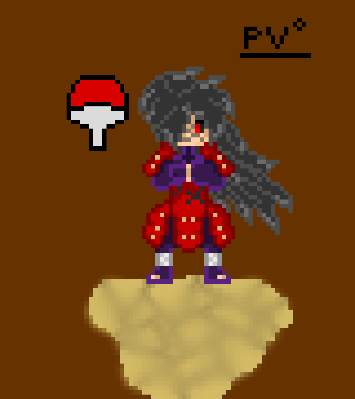 Pixilart - Madara Uchiha pixel art by PixlorVR