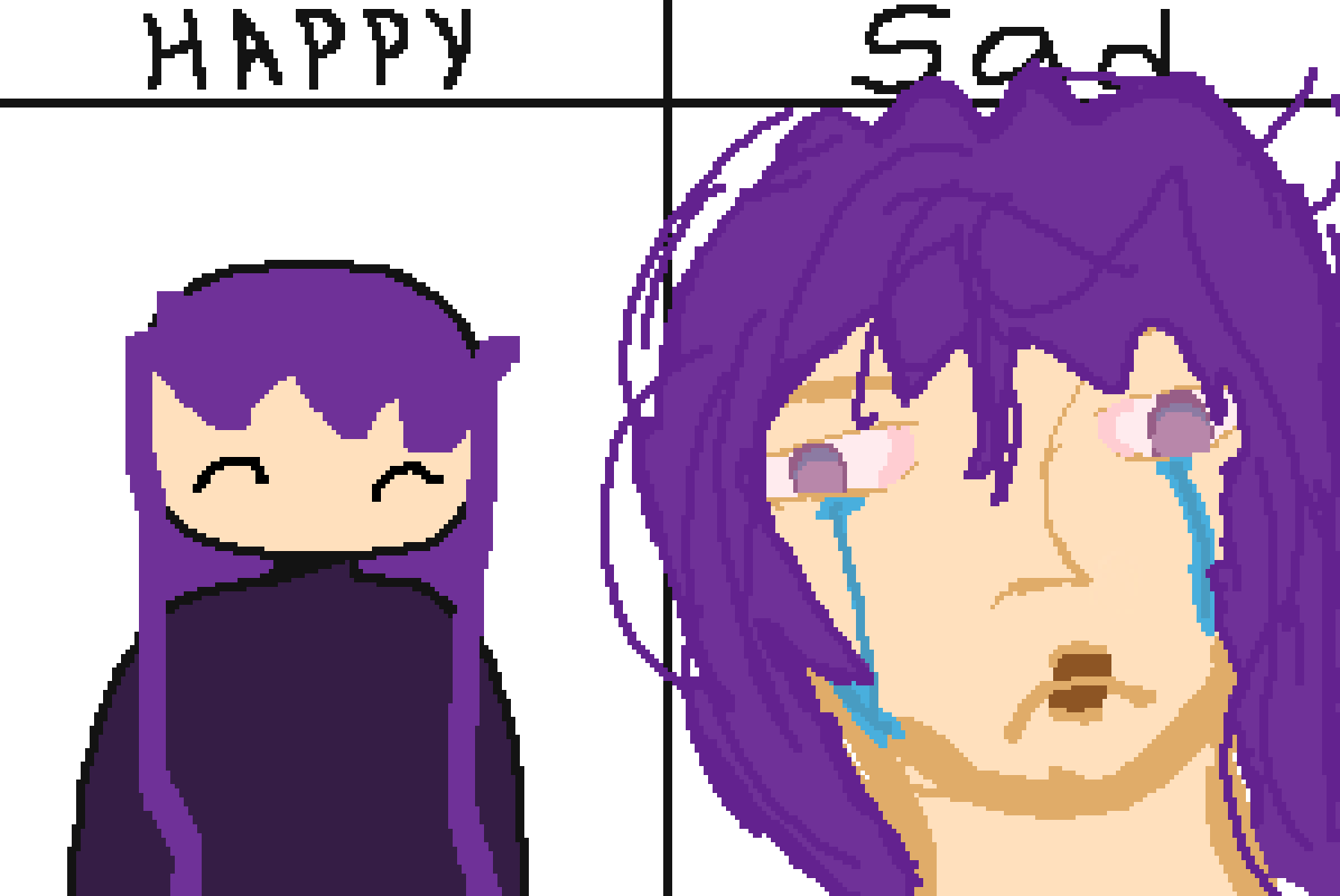 Pixilart - Happy or Sad (oc base) by sikisi
