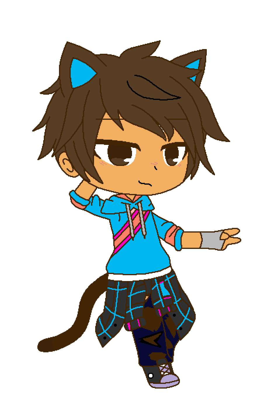 Pixilart - Cute Gacha Cat Boy by lily1234lily-l