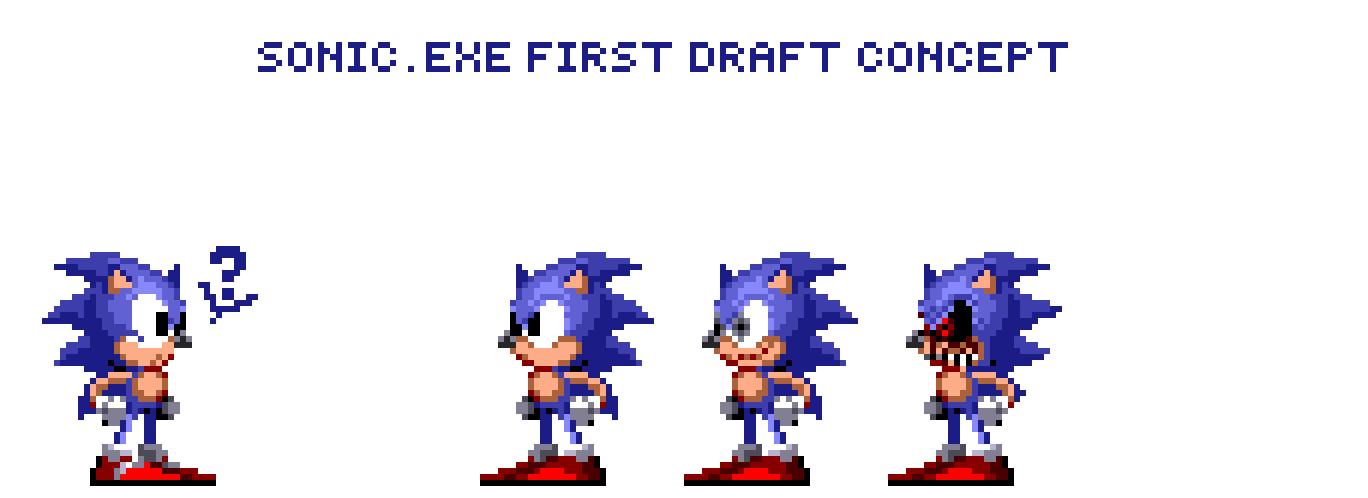 Pixilart - Sonic.exe first draft sprites by Amexemaker00011