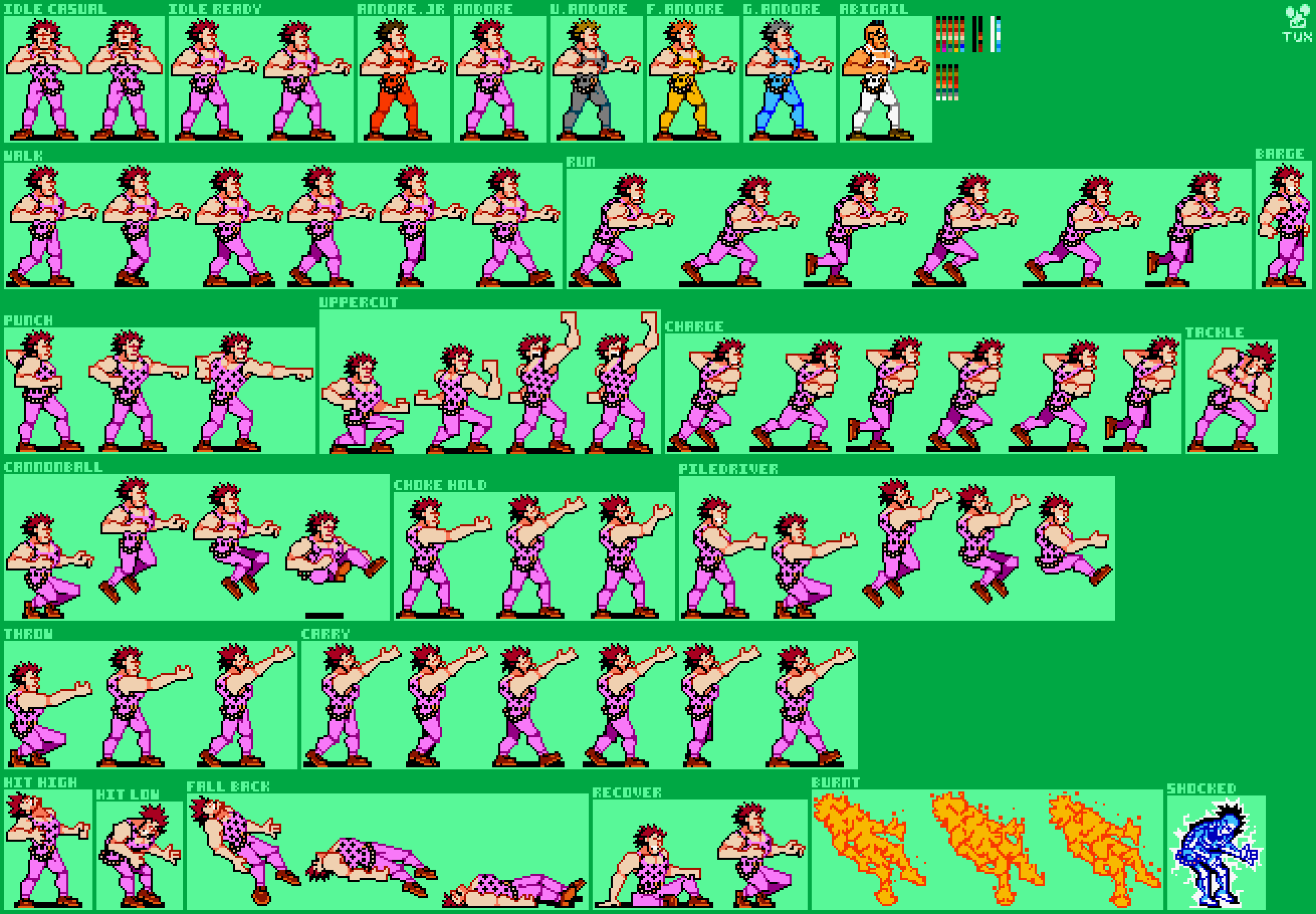 Pixilart - Andore Sweebee style full sprite sheet by Tuxedoedabyss03