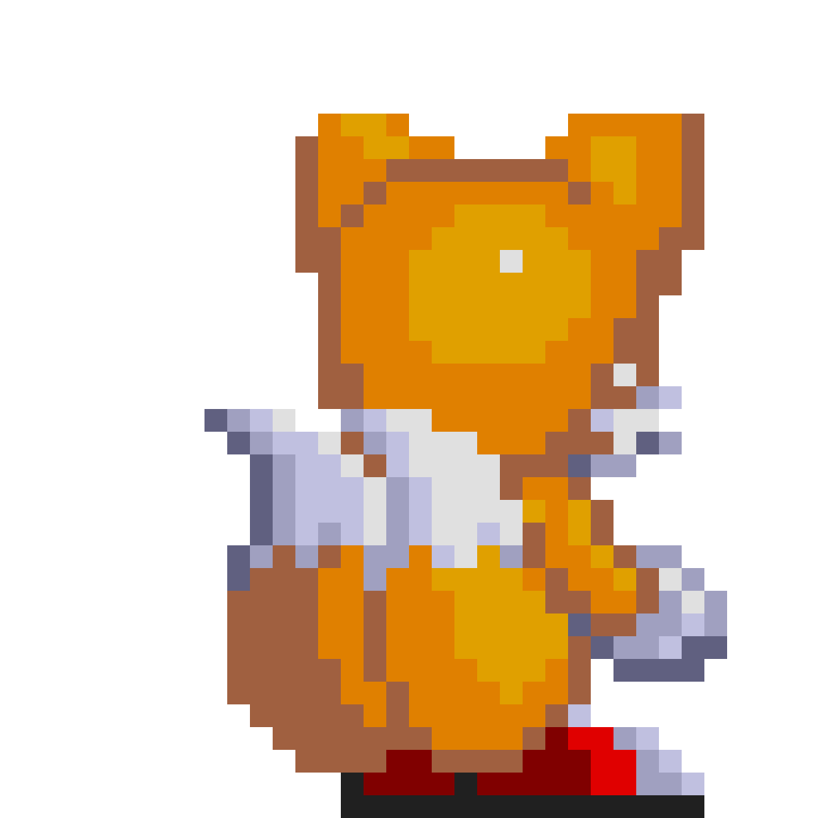 Pixilart - Sonic 3 Tails Back-side by PixelFox16