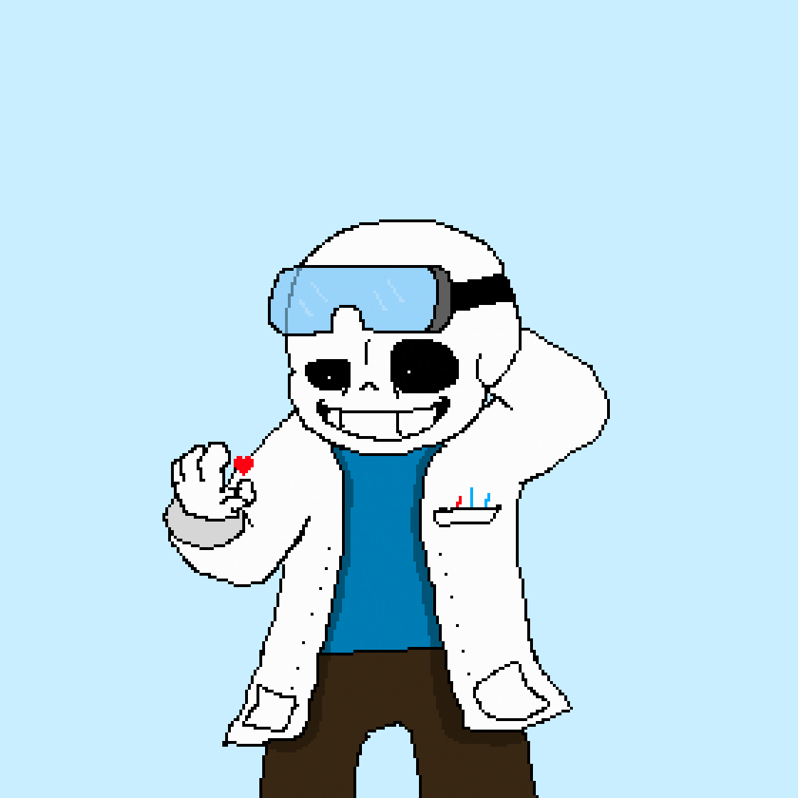 Pixilart - scientist sans by aswsre