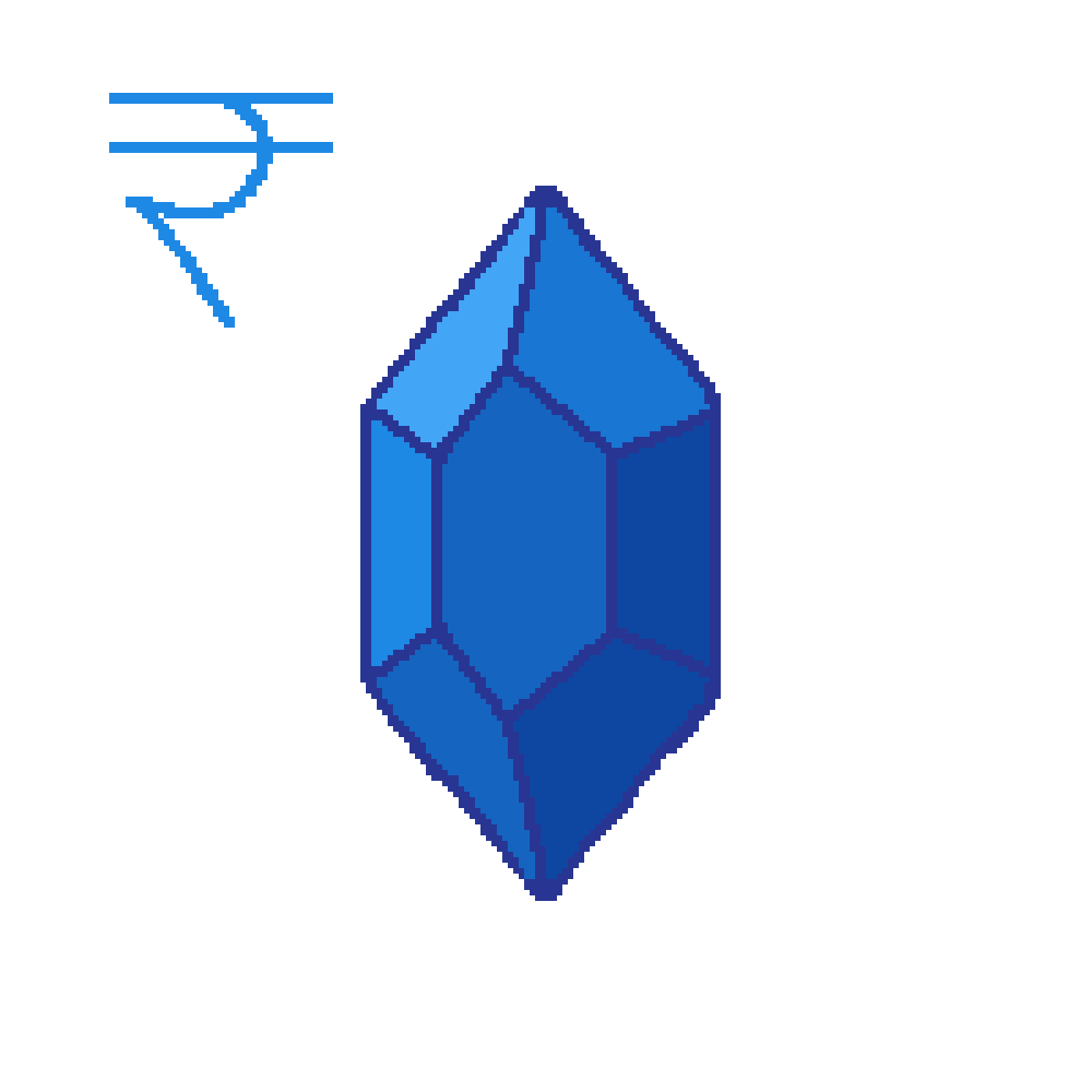 Pixilart - Blue Rupee ₹ by Cool-Things