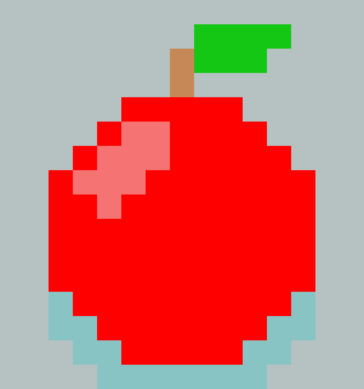 Pixilart - google snake apple (15x16) by E-draws