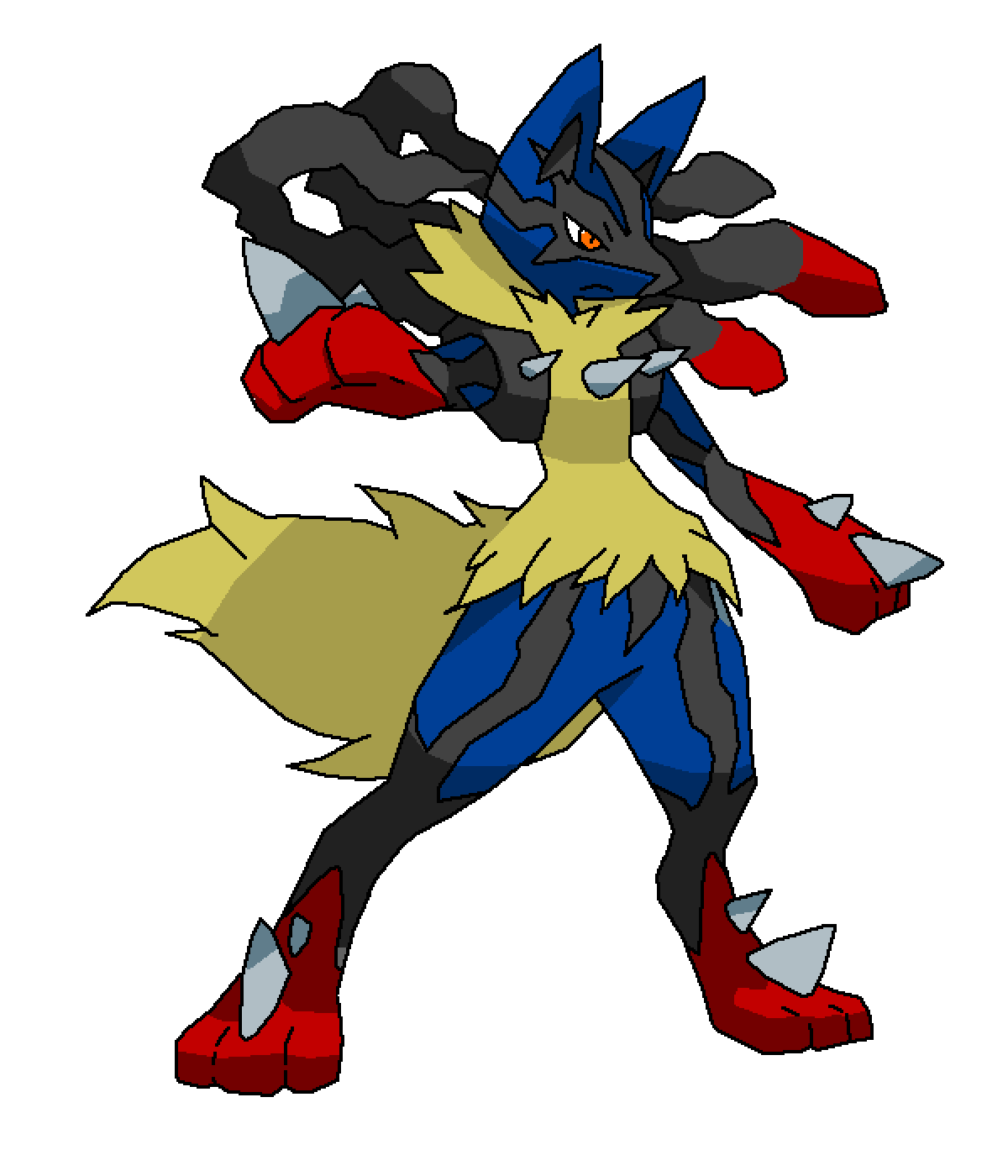 Pixilart - Mega Lucario Base by 2b-a-pokemaster