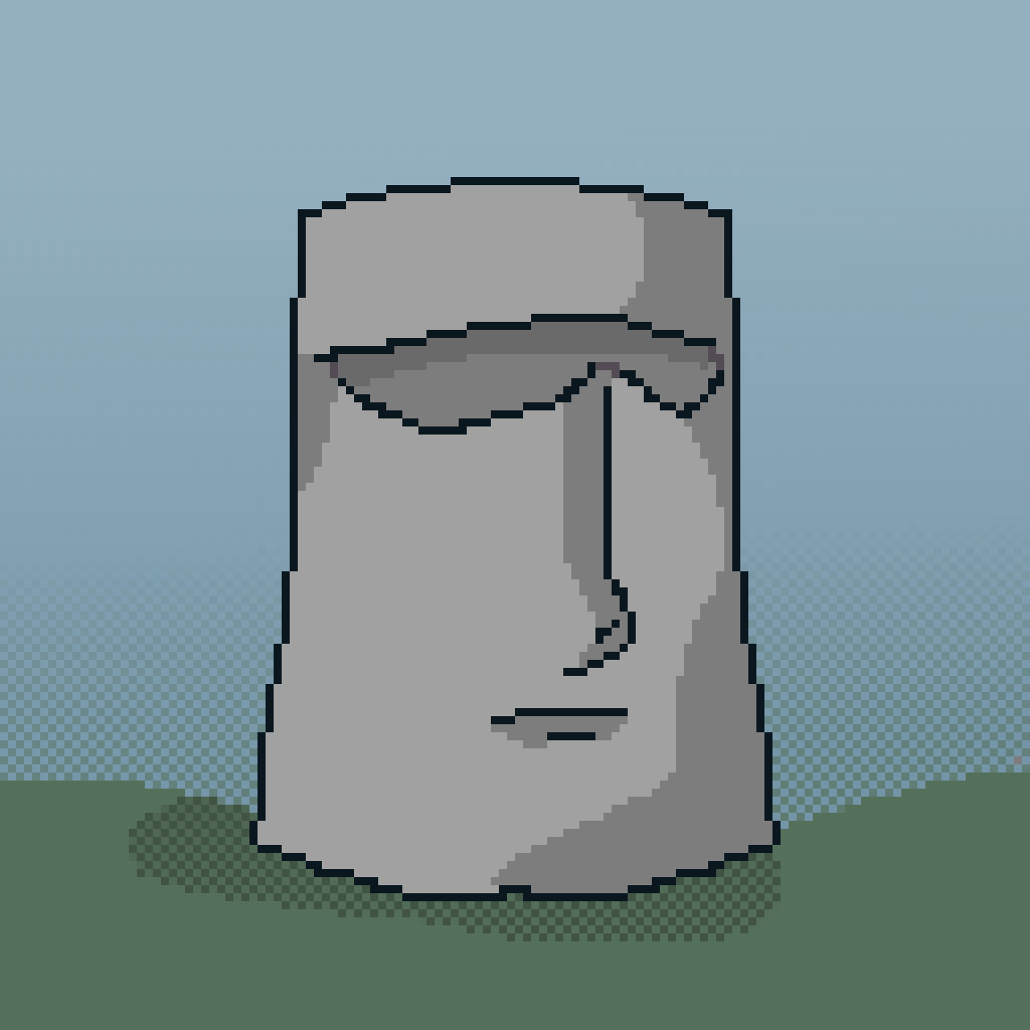 Pixilart - Moai Head by TrioThemselves