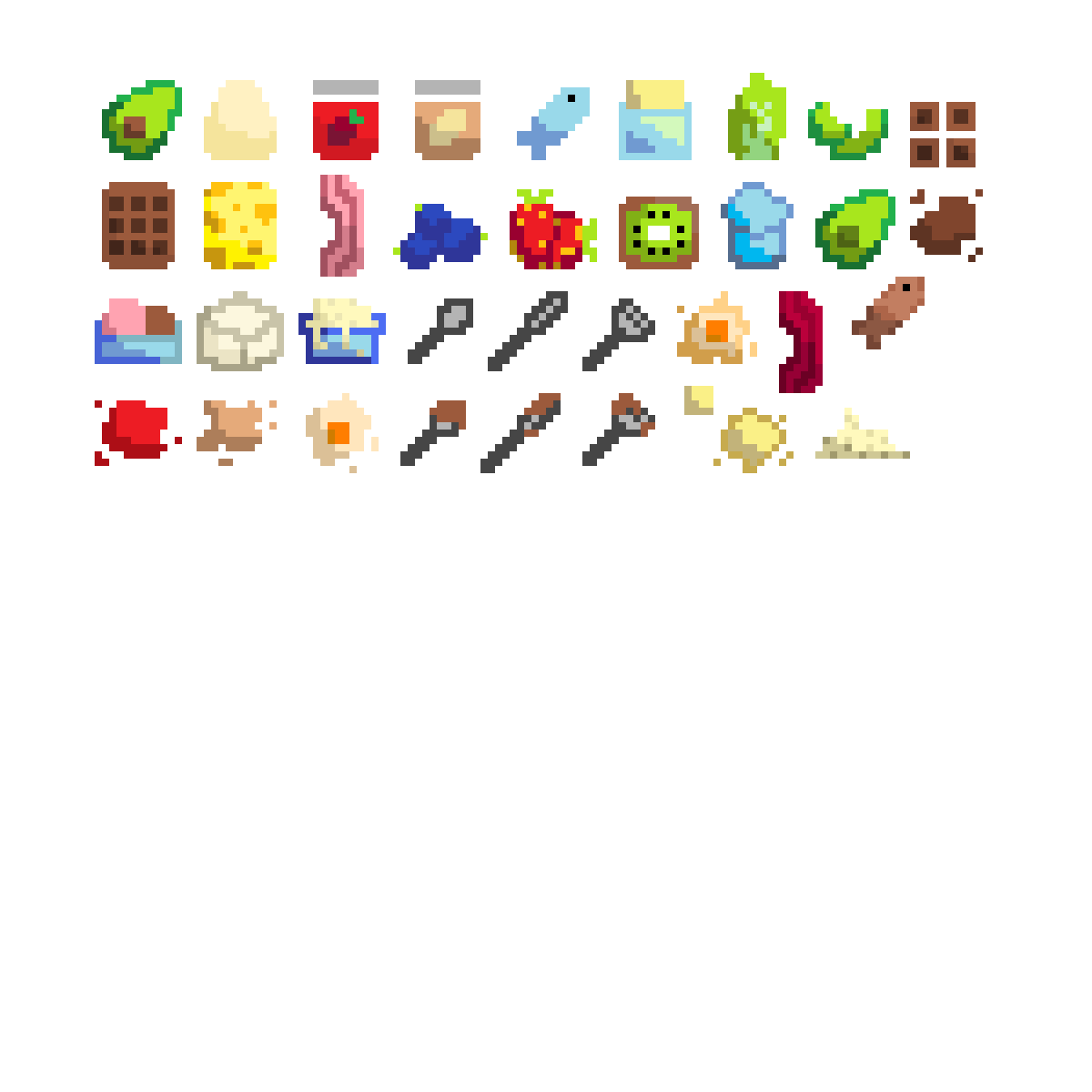 Pixilart - FOOD SPRITES - NOT FREE TO USE by KURIKIRI