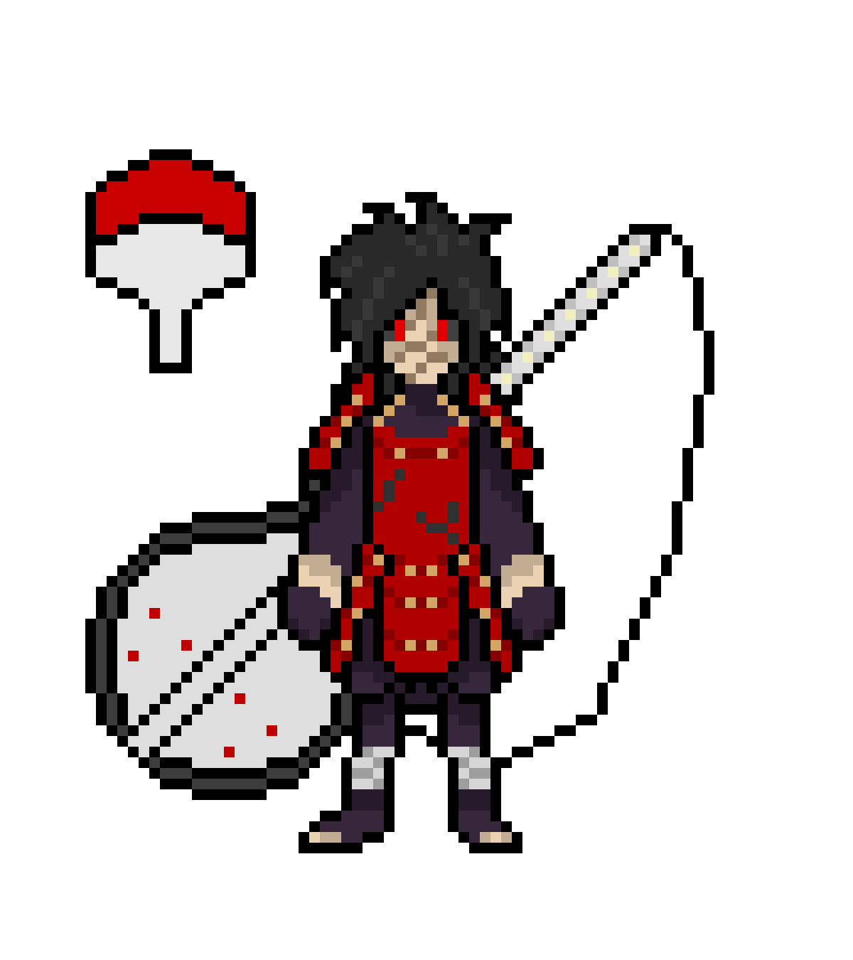 Pixilart - Madara Uchiha pixel art i made by PixlorVR