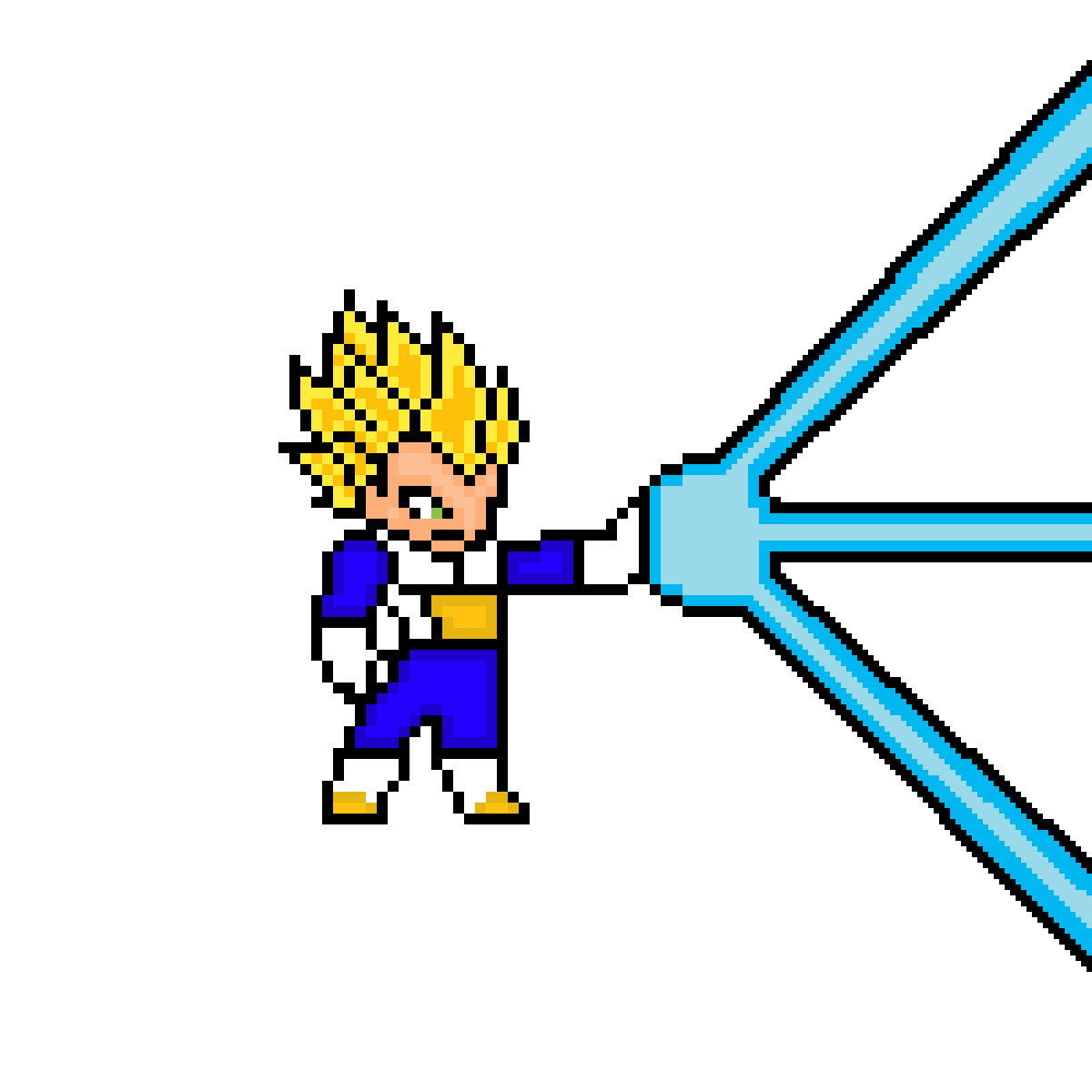 Pixilart - SSJ Vegeta’s Big Bang Attack! by Bit-Dragon-Ball