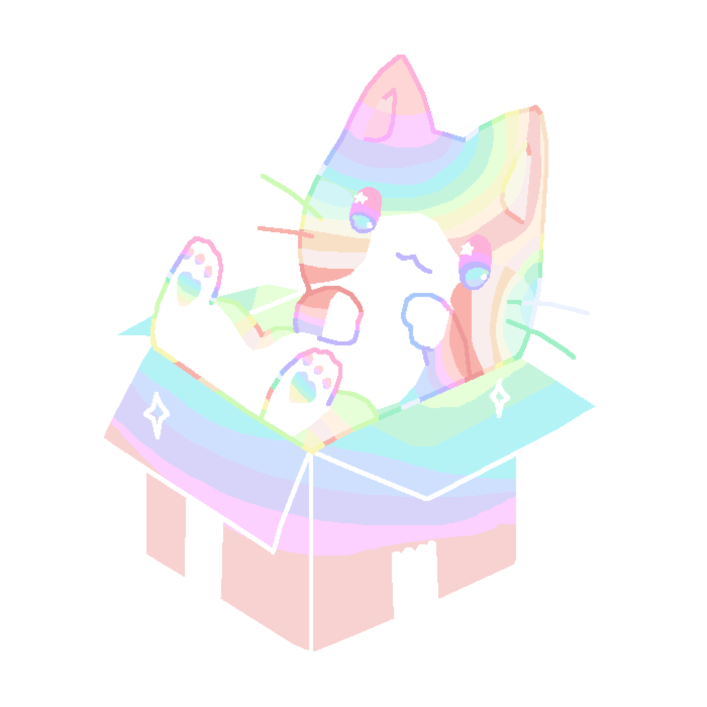 Pixilart - rainbow promise cat by Axolotl-cat